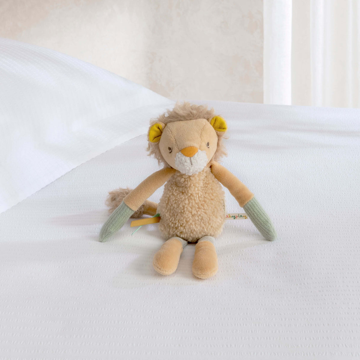 Mamas and Papas Soft Activity Toy Beanie - Lenny Lion — The Kids Department