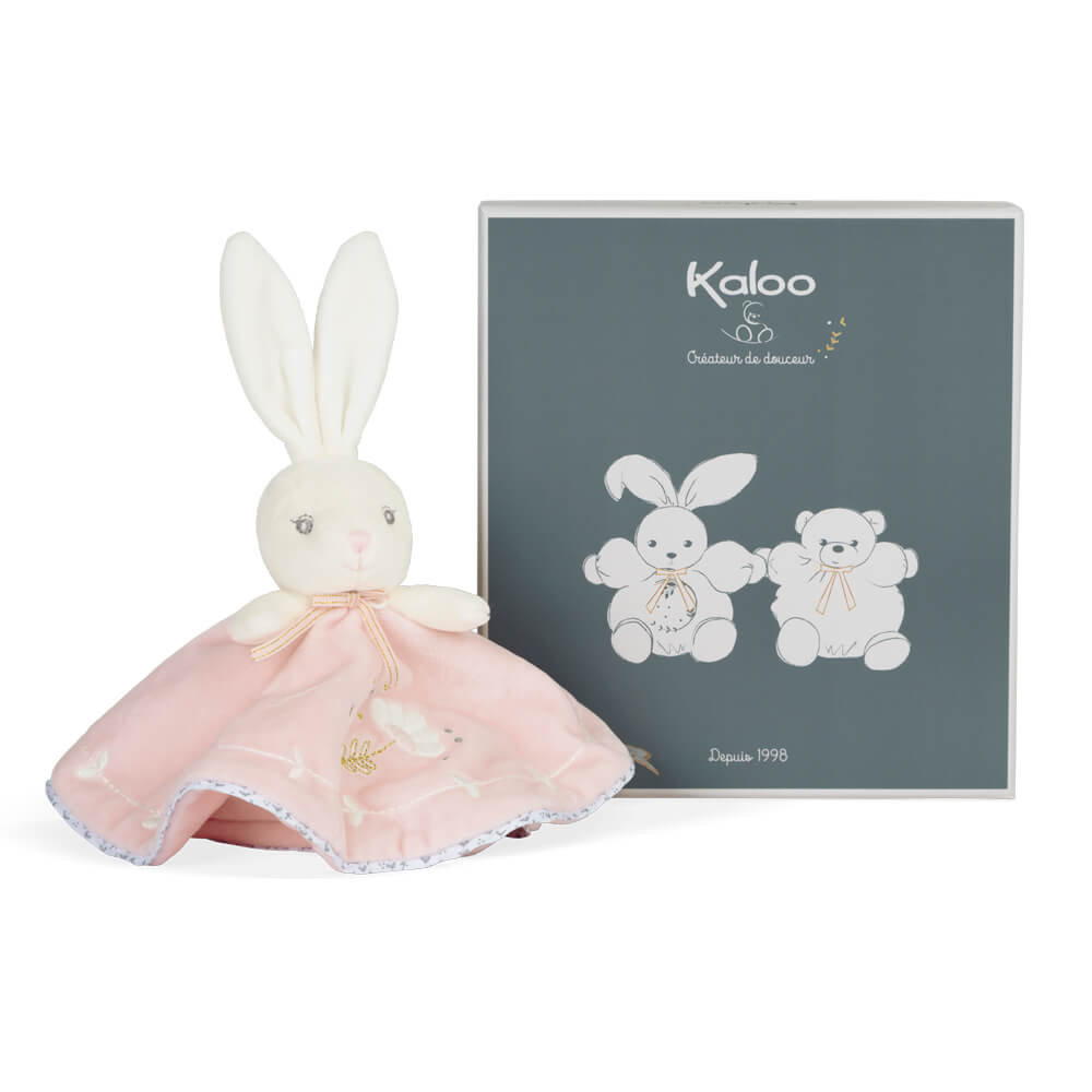 Kaloo Pink Rabbit Round Doudou Comforter — The Kids Department